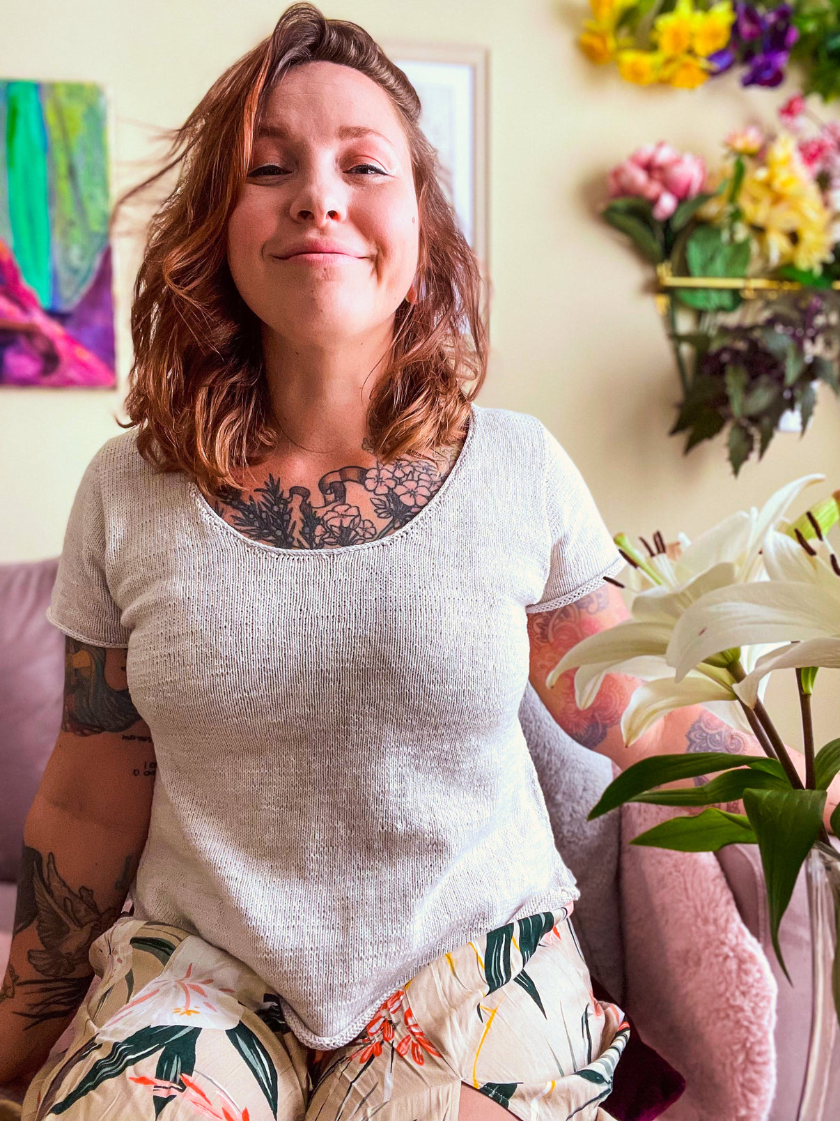 Alice Tee Knitting Pattern – One Wild Designs